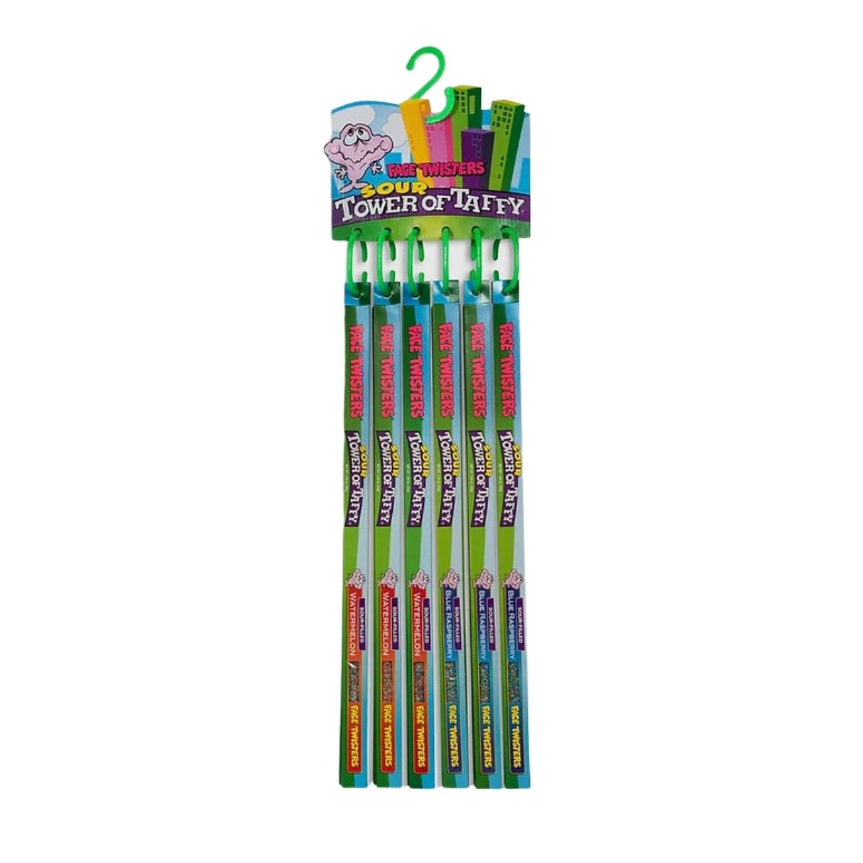 Face Twisters Sour Tower of Taffy Watermelon & Blue Raspberry 1.94oz ...