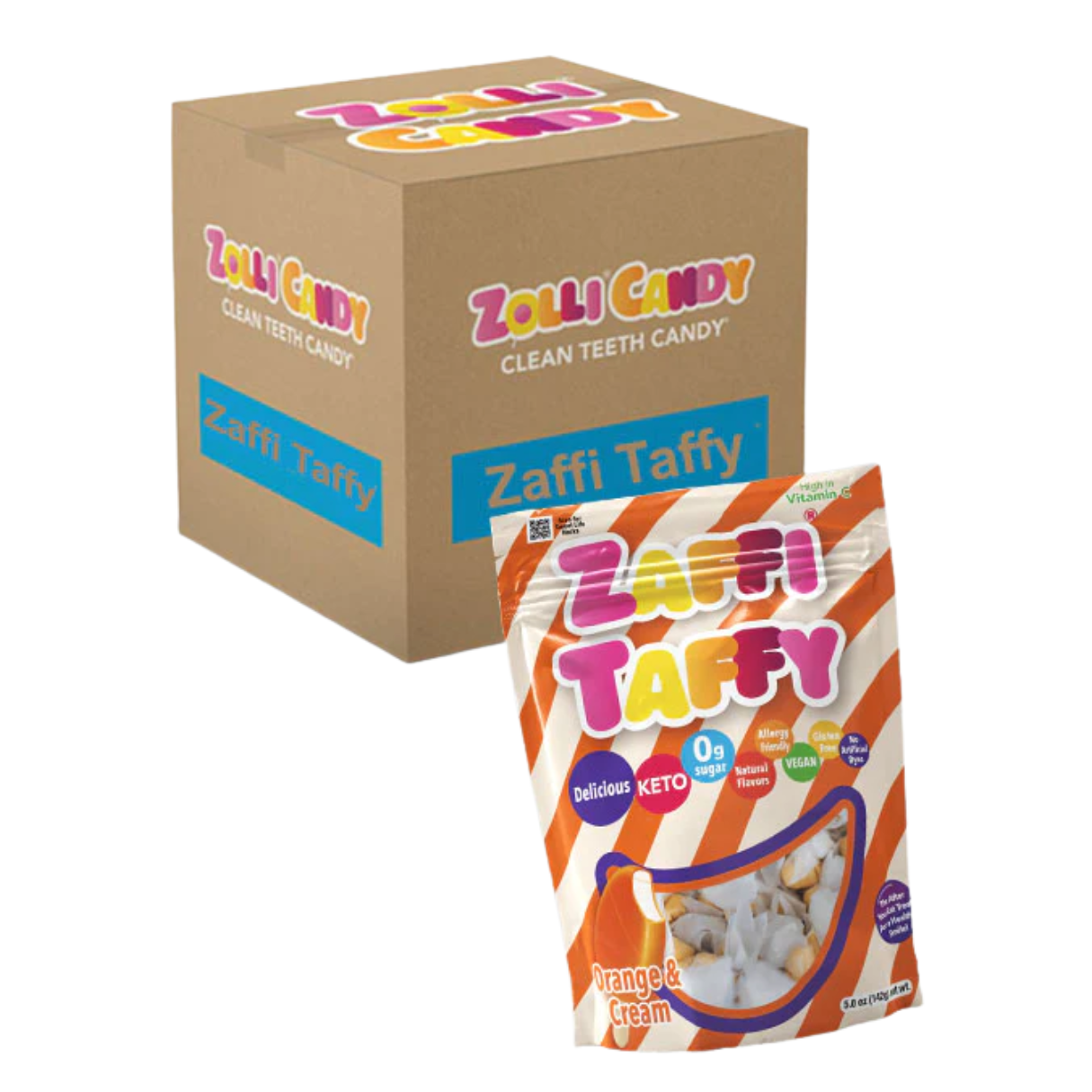 Zaffi Taffy Orange & Cream 5oz - 24ct – I Got Your Candy