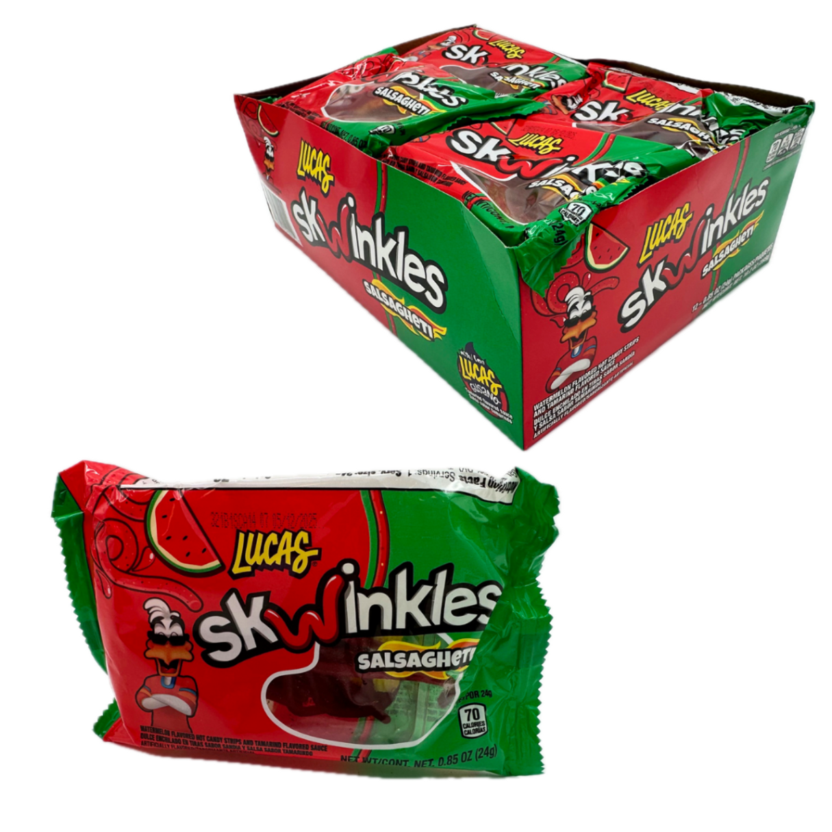 Lucas Skwinkles Salsaghetti 0.85oz - 12ct – I Got Your Candy