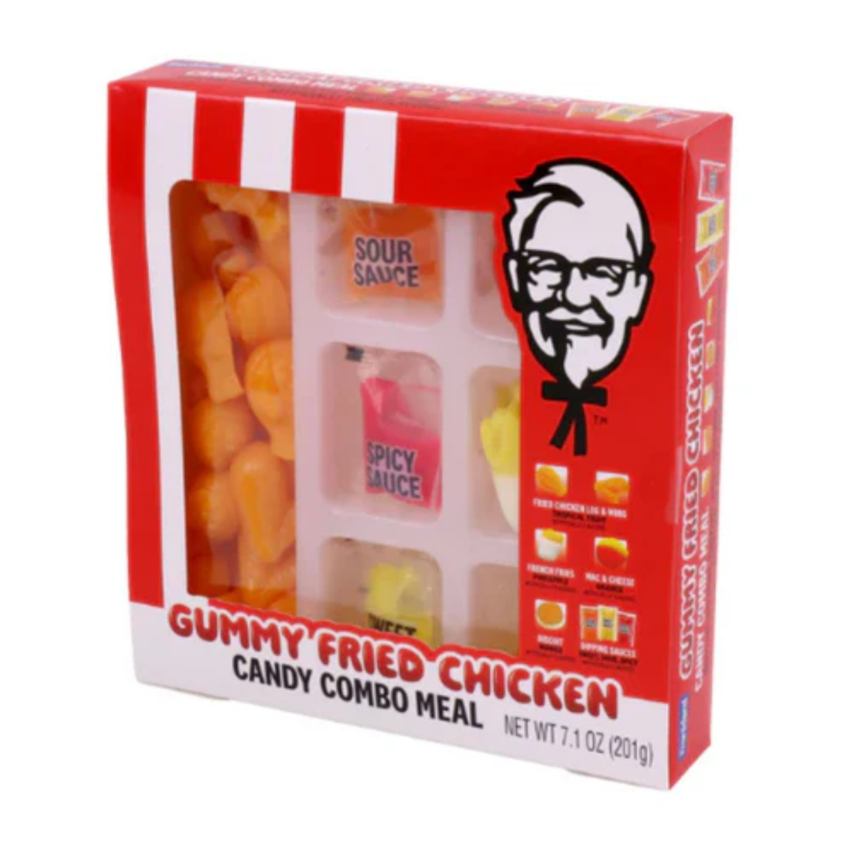 KFC Gummy Fried Chicken Candy Combo Meal 7.1oz - 12ct – I Got Your Candy