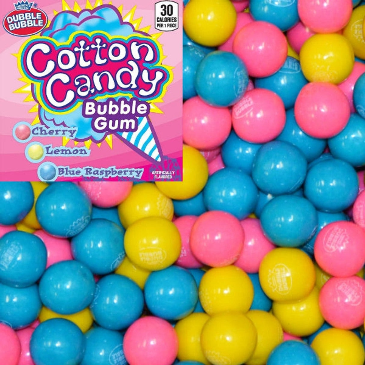 Dubble Bubble Cotton Candy Gumballs Bulk - 28lb – I Got Your Candy