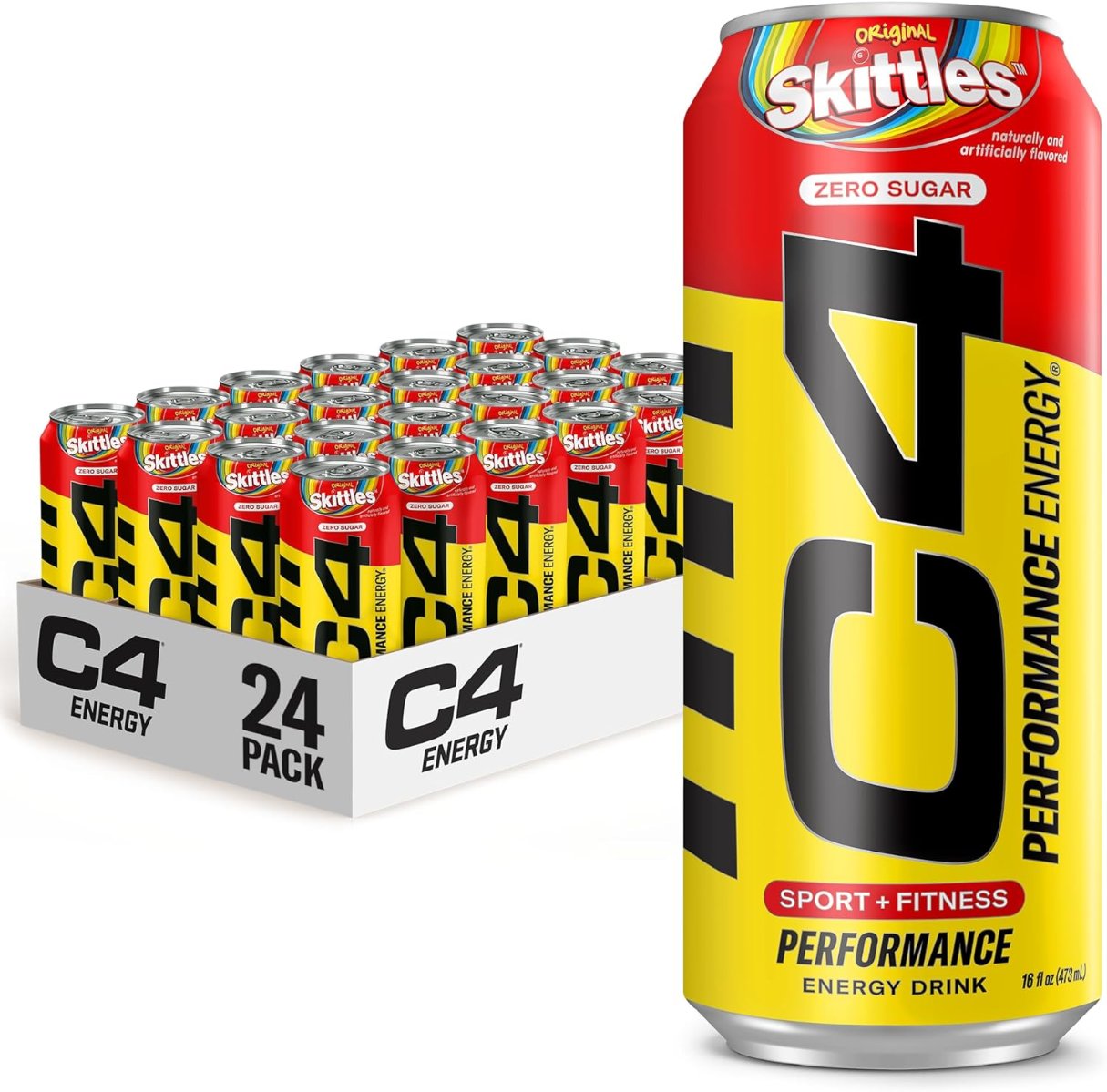 C4 Skittles Energy Drink 16oz - 12ct – I Got Your Candy
