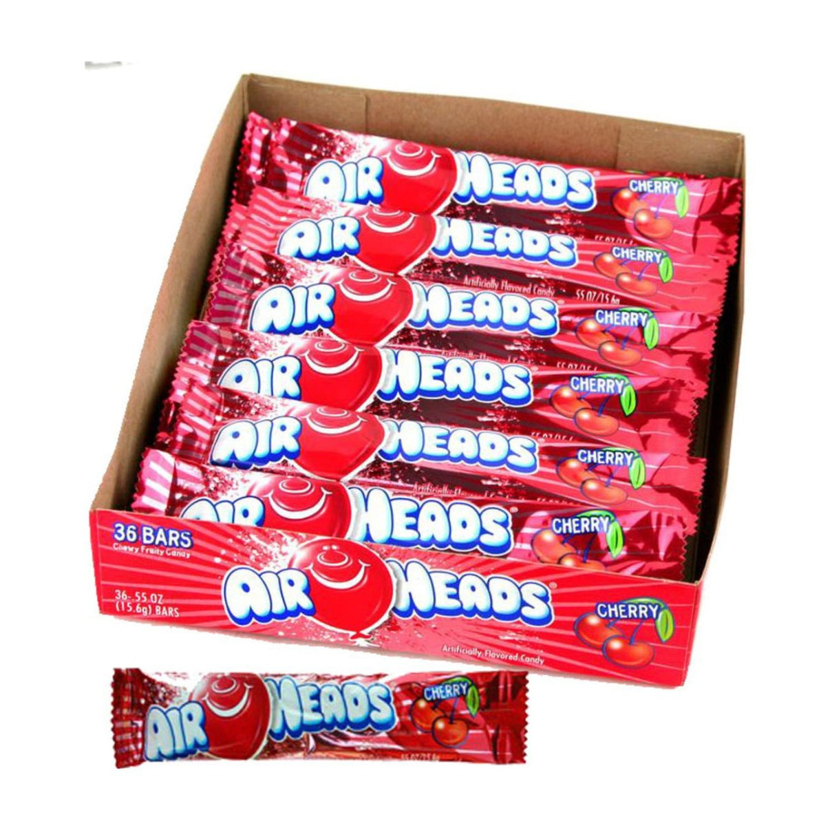 Air Heads Taffy Cherry 0.55oz - 36ct – I Got Your Candy
