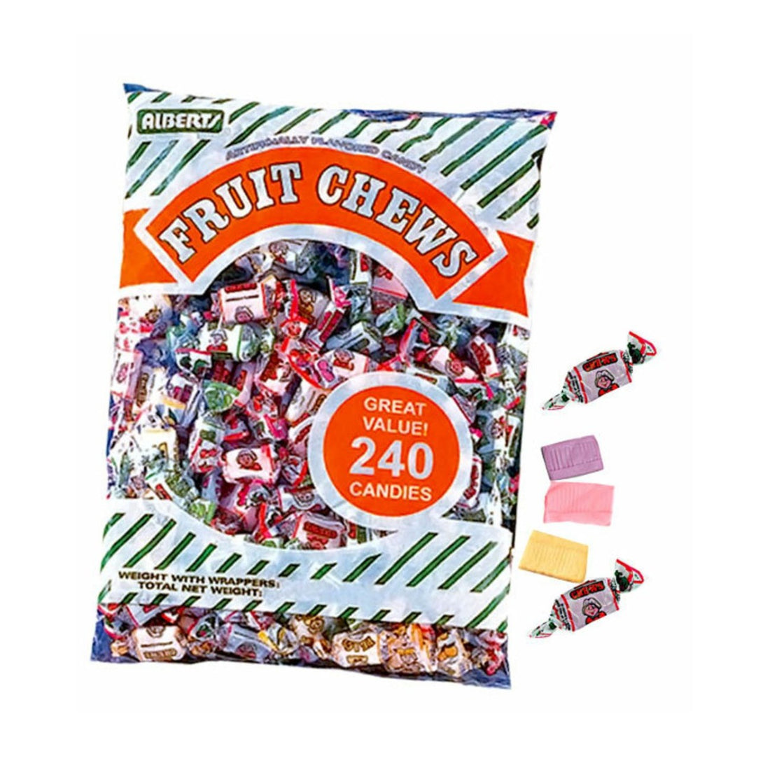 Albert's Assorted Fruit Chews Candy 21.2oz - 3ct – I Got Your Candy