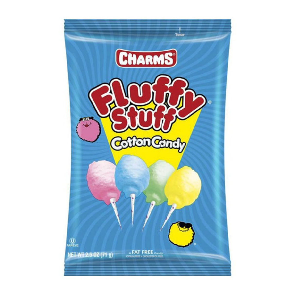 Charms Fluffy Stuff Cotton Candy 2.5oz - 24ct – I Got Your Candy