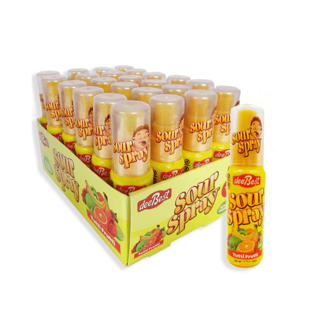 Dee Best Sour Spray Tutti Fruitti .85oz - 24ct – I Got Your Candy