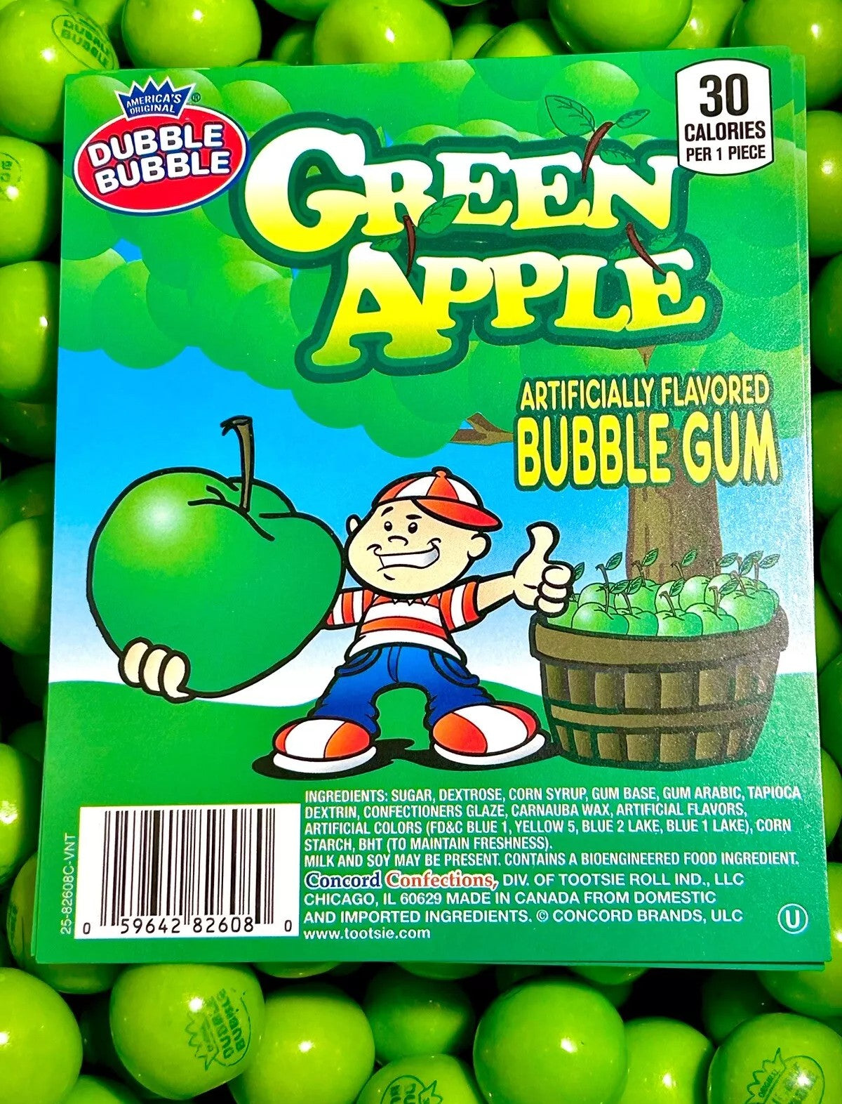Dubble Bubble Green Apple Gumballs Bulk - 14.66lb – I Got Your Candy