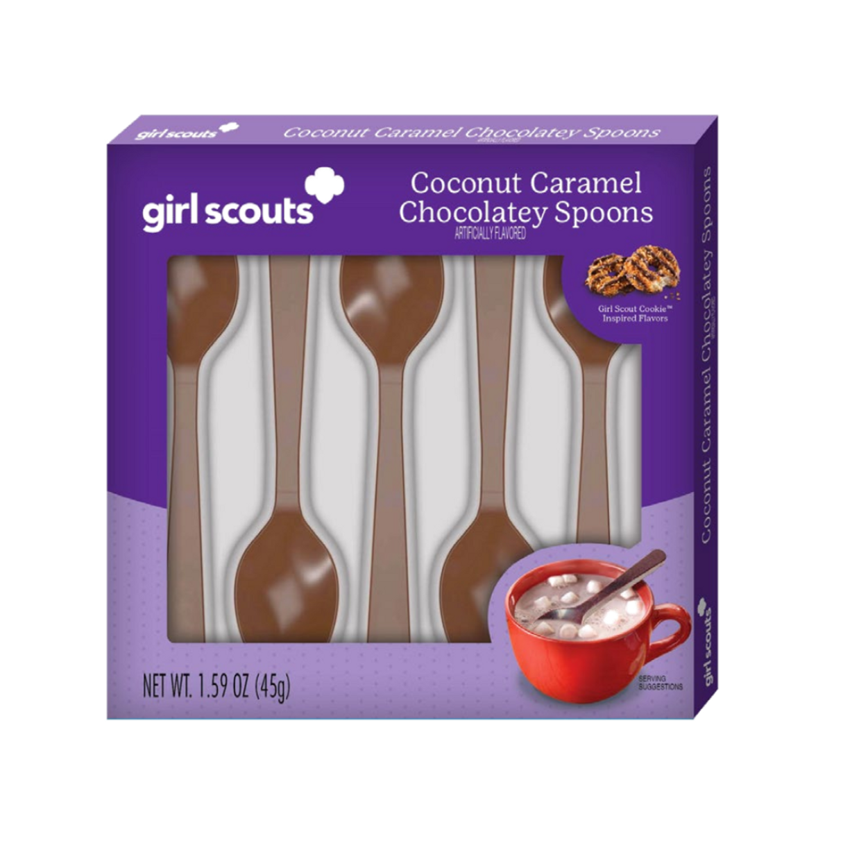 Girl Scouts Coconut Caramel Chocolately Stirring Spoons 1.59oz - 24ct ...