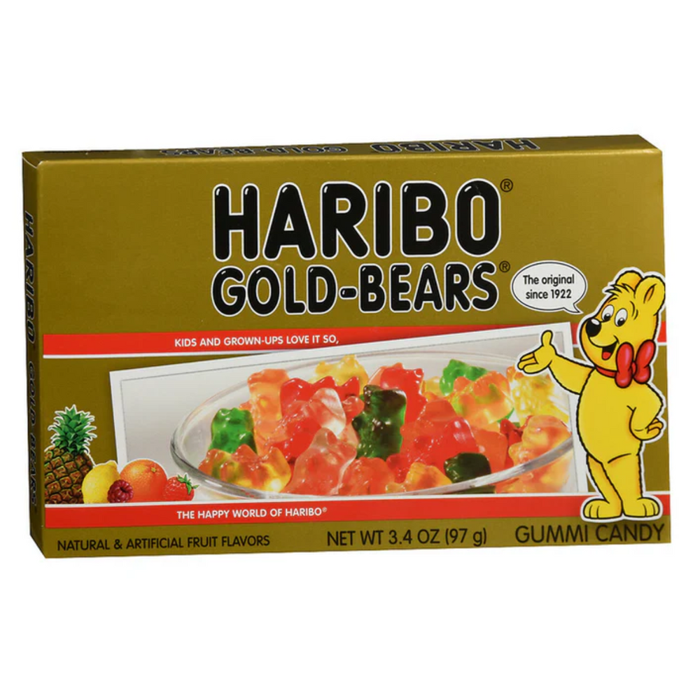 Haribo Gold Bear Theater Box 3.4oz - 12ct – I Got Your Candy