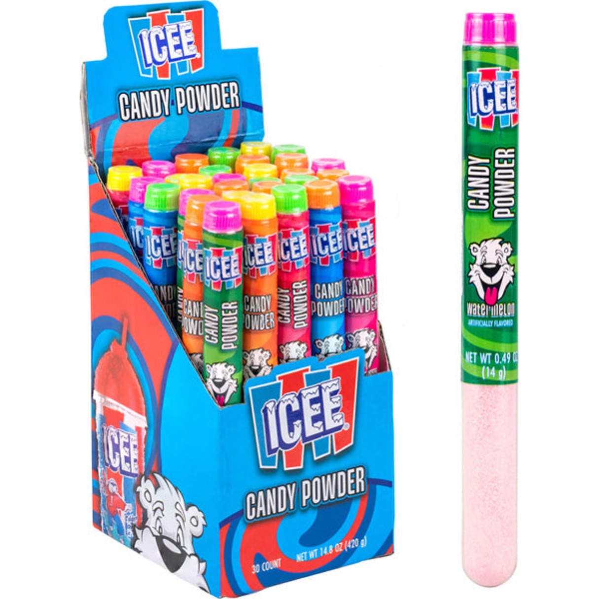 Koko's ICEE Candy Sour Powder Tubes 0.49oz - 360ct – I Got Your Candy