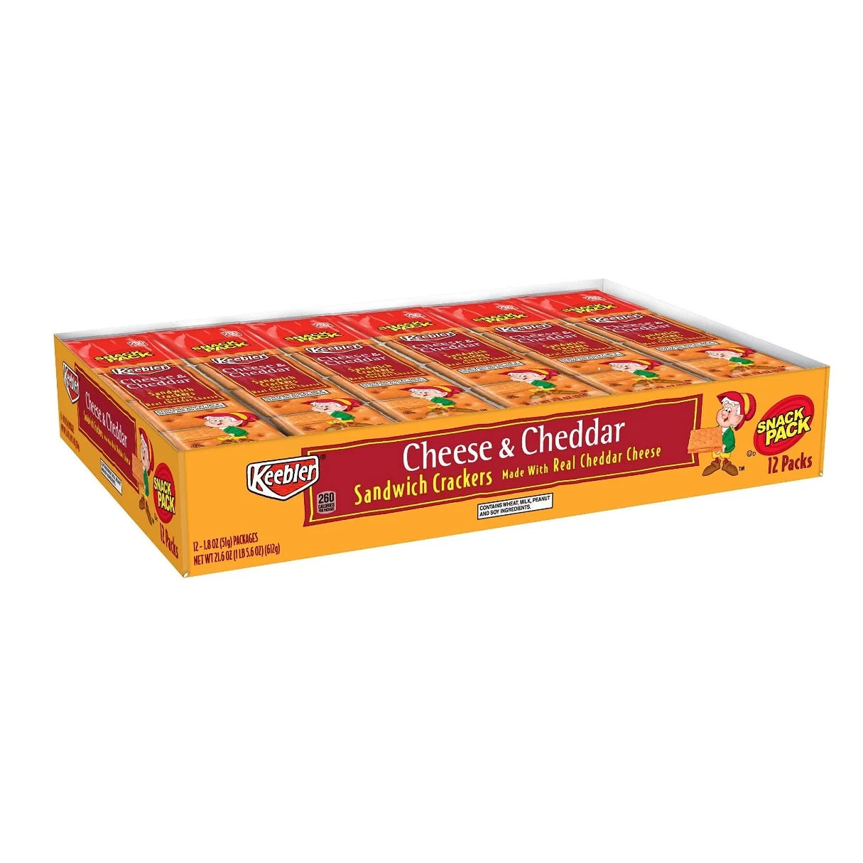 Keebler Cheese & Cheddar Crackers Big 1.8oz - 12ct – I Got Your Candy