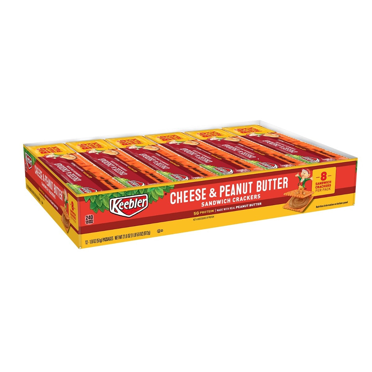 Keebler Cheese & Peanut Butter Crackers Big 1.8oz - 12ct – I Got Your Candy