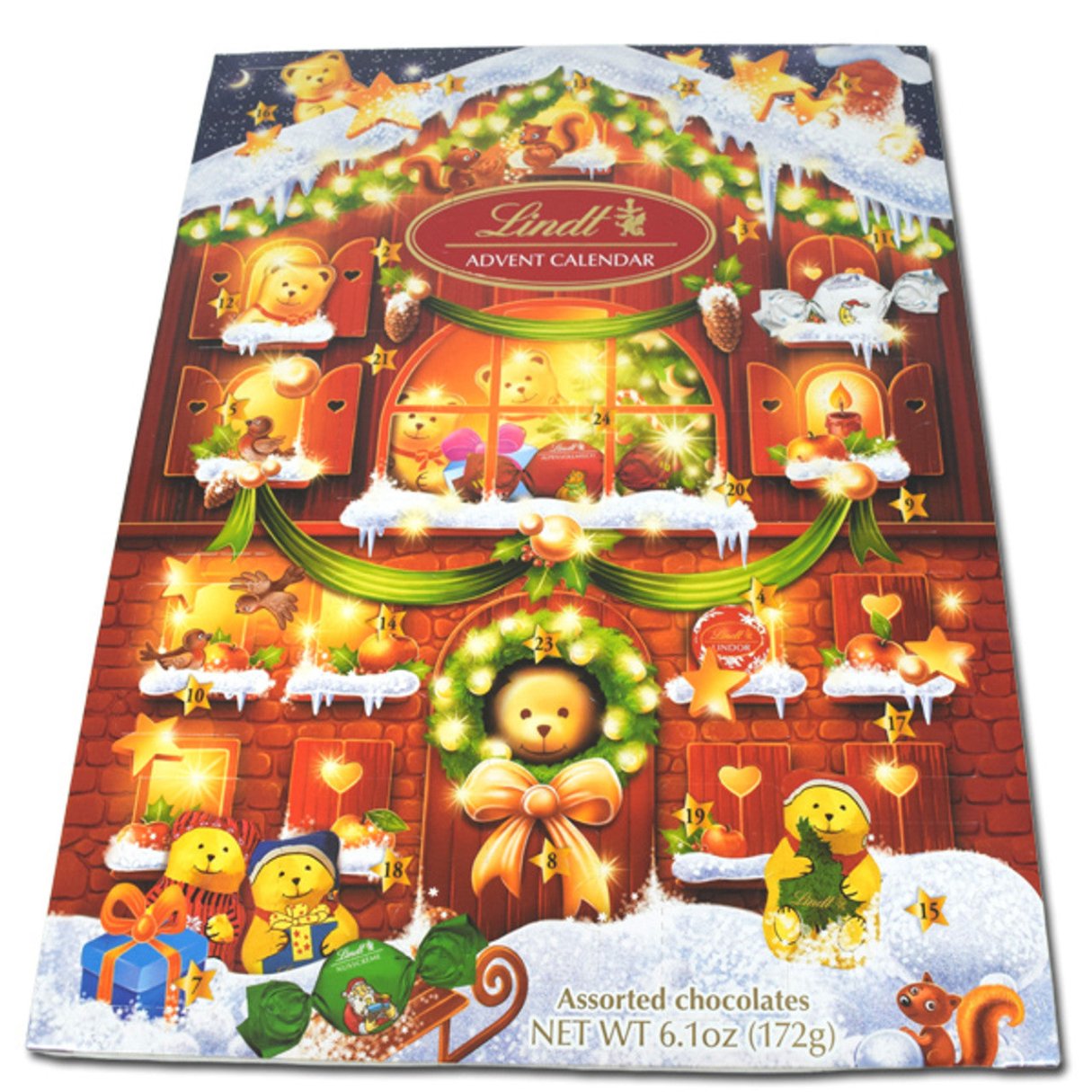 Lindor Christmas Bear Candy Advent Calendar 4.5oz - 6ct – I Got Your Candy