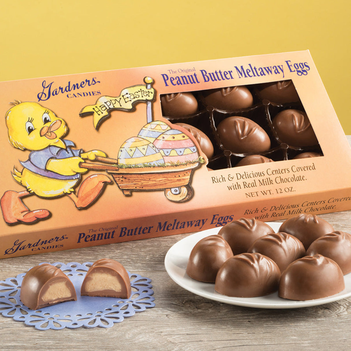 Gardner's Peanut Butter Meltaway Eggs Tray 12oz - 3ct – I Got Your Candy