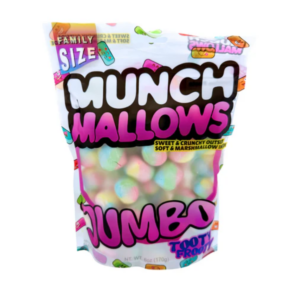 Munch Mallows Jumbo Tooty Frooty Marshmallow Candy 6oz - 12ct – I Got ...