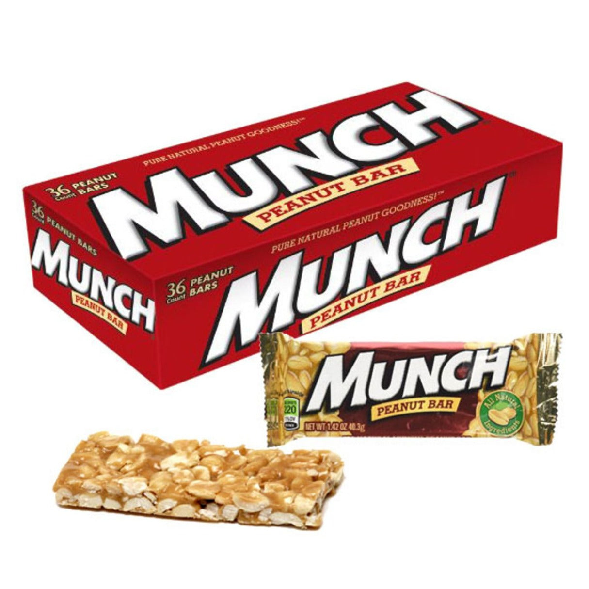 Munch Peanut Bar 1.42oz - 36ct – I Got Your Candy