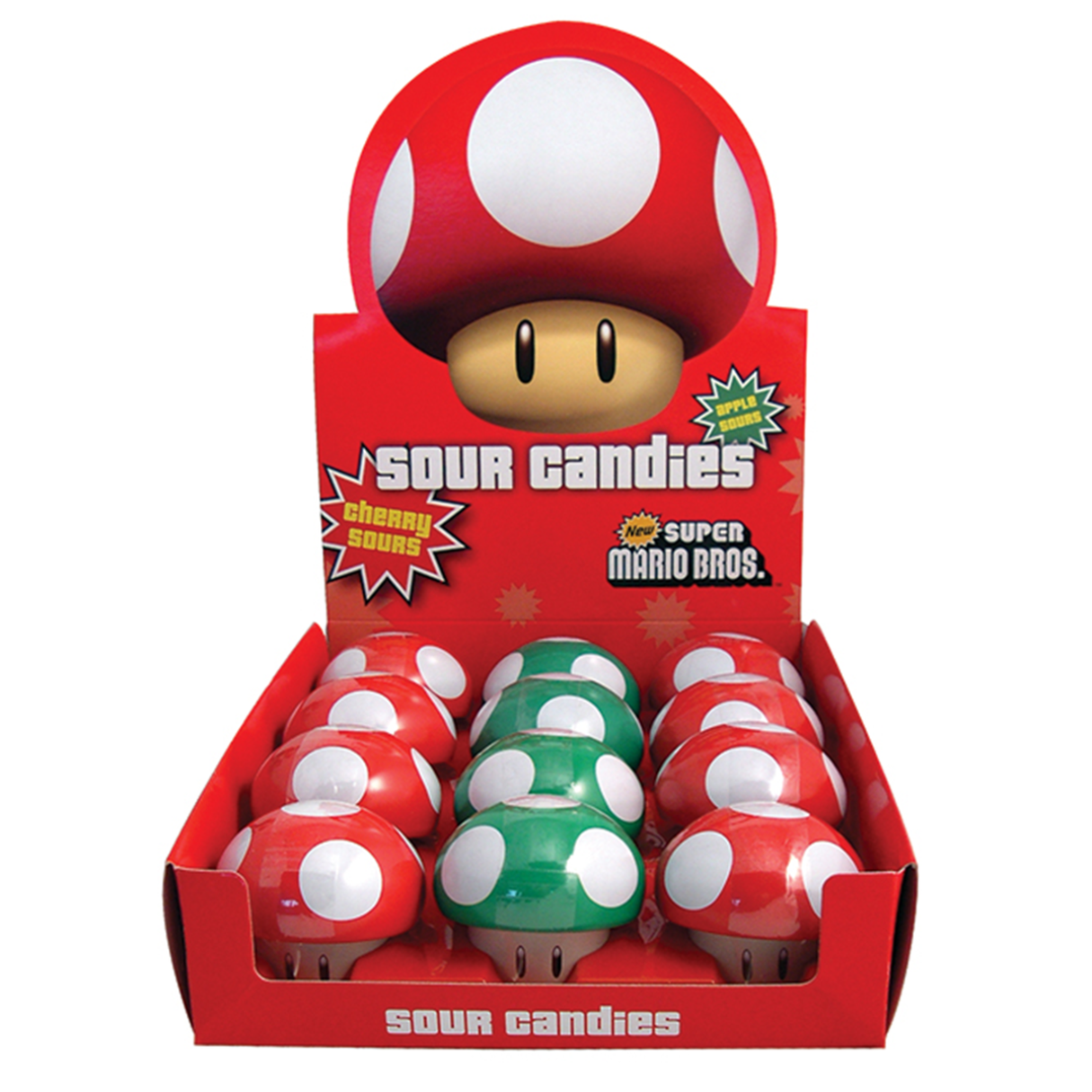 Boston America Nintendo Super Mario Sour Mushroom Candy Tins 0.9oz - 1 ...