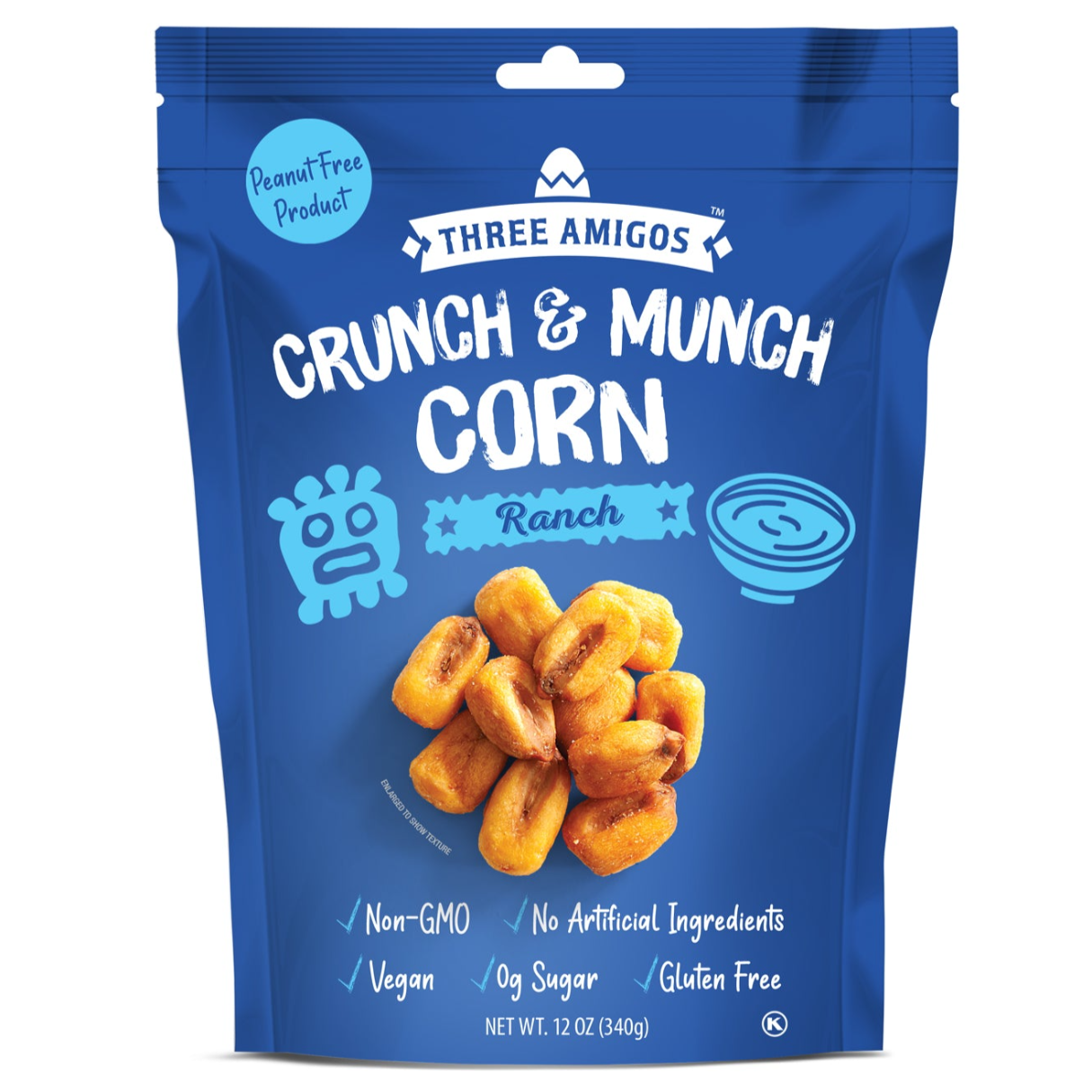 Three Amigos Crunch & Munch Corn Ranch 12oz - 8ct – I Got Your Candy