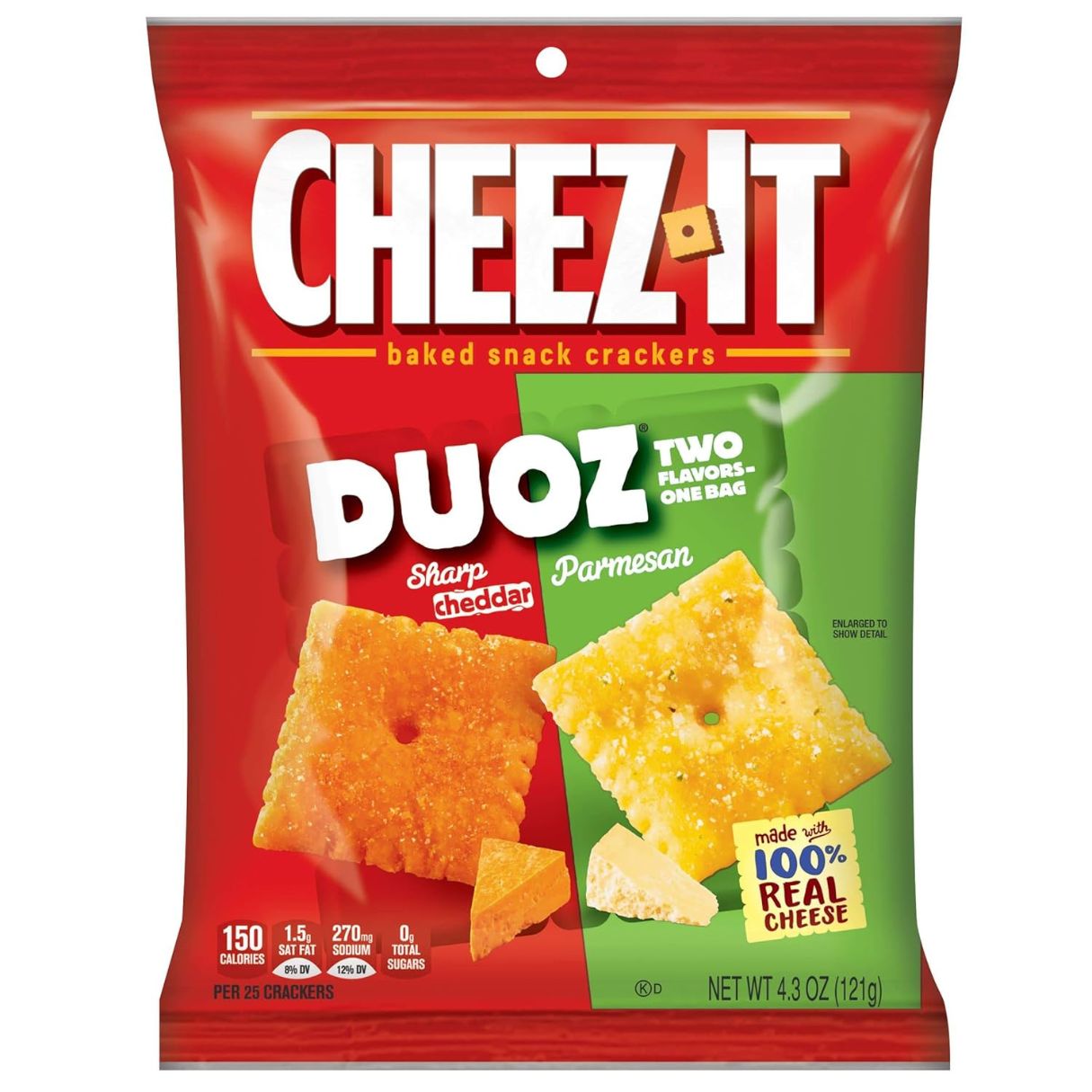 Cheez-it Duoz Cheddar and Parmesan 4.3oz - 6ct – I Got Your Candy