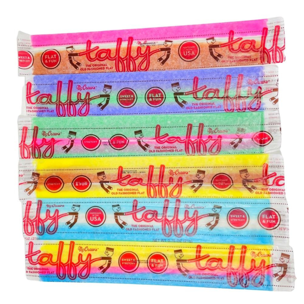 Hammond's McCraw's Flat Taffy 0.75oz - 24ct – I Got Your Candy
