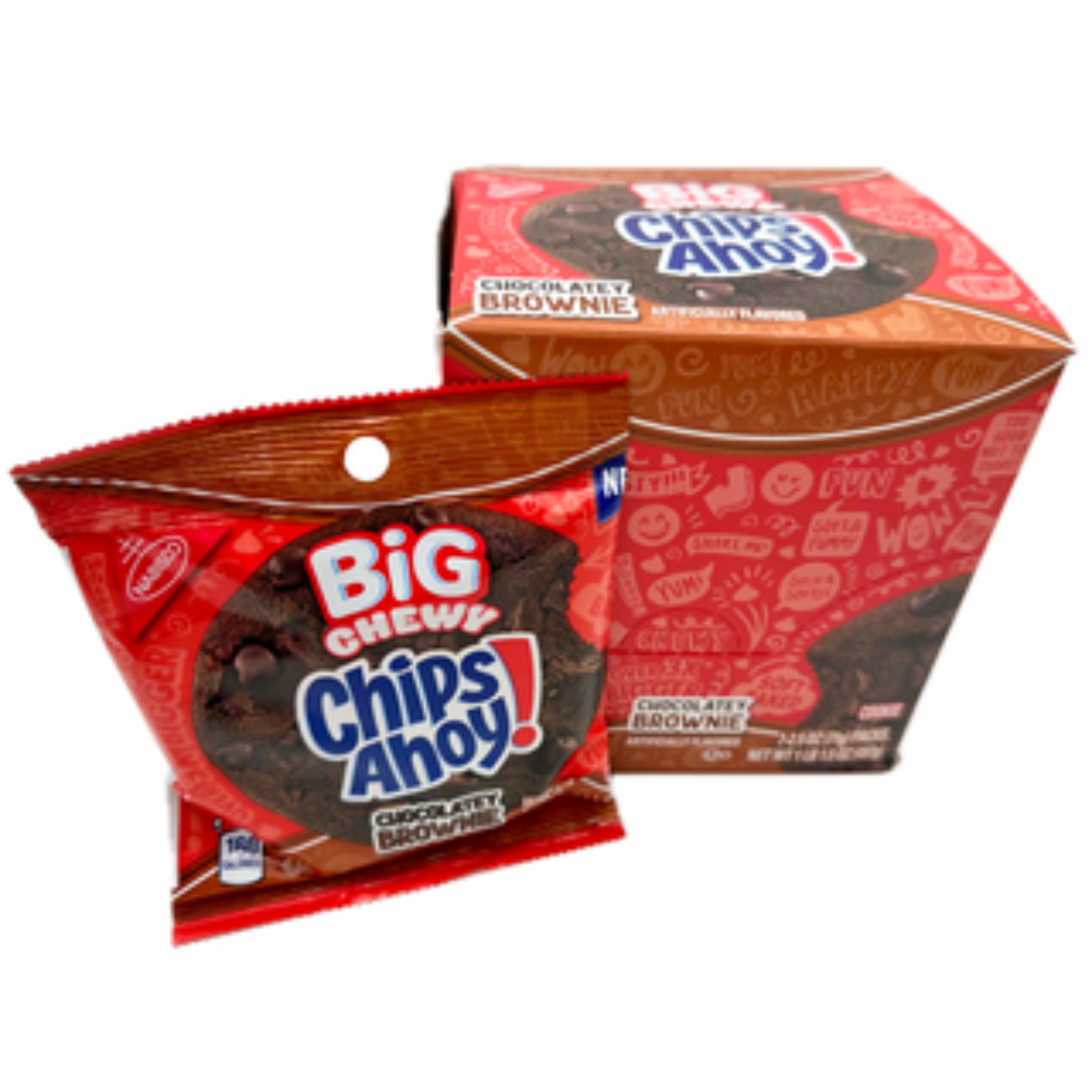 Chips Ahoy! Chocolatey Brownie Big Chewy Chocolate Chip Cookies 2.5oz ...
