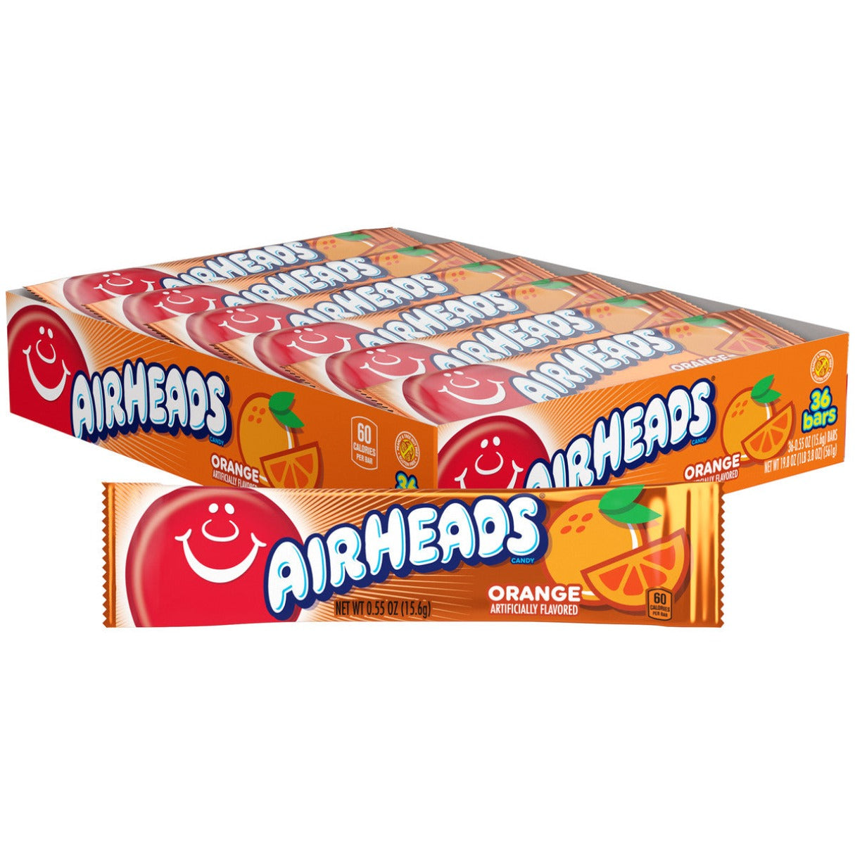 Airheads Taffy Orange 0.55oz - 36ct – I Got Your Candy