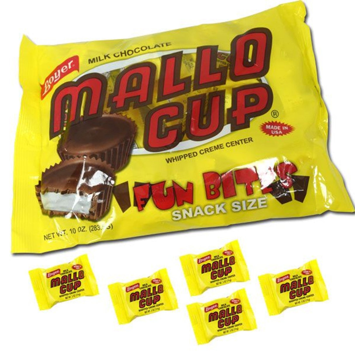 Boyer Mini Mallo Cups Fun Size Bag 10oz - 12ct – I Got Your Candy