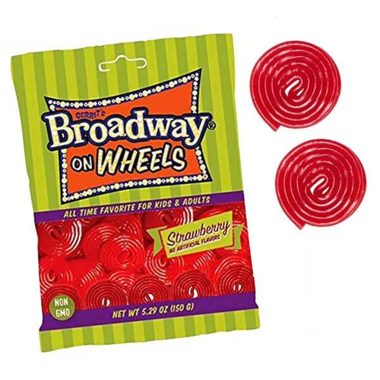 Broadway Licorice Wheels Strawberry 5.29oz - 12ct – I Got Your Candy