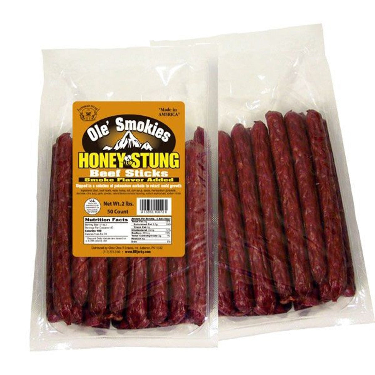 Buffalo Bill's Ole Smokies Honey Beef Sticks 2lb - 50ct – I Got Your Candy