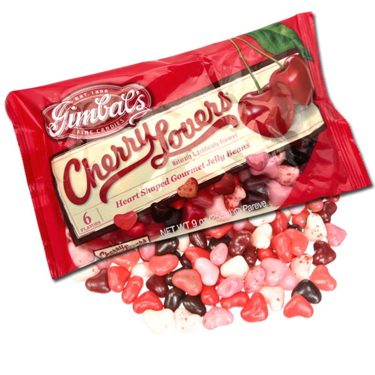 Gimbals Cherry Lovers Heart Beans 9oz - 12ct – I Got Your Candy
