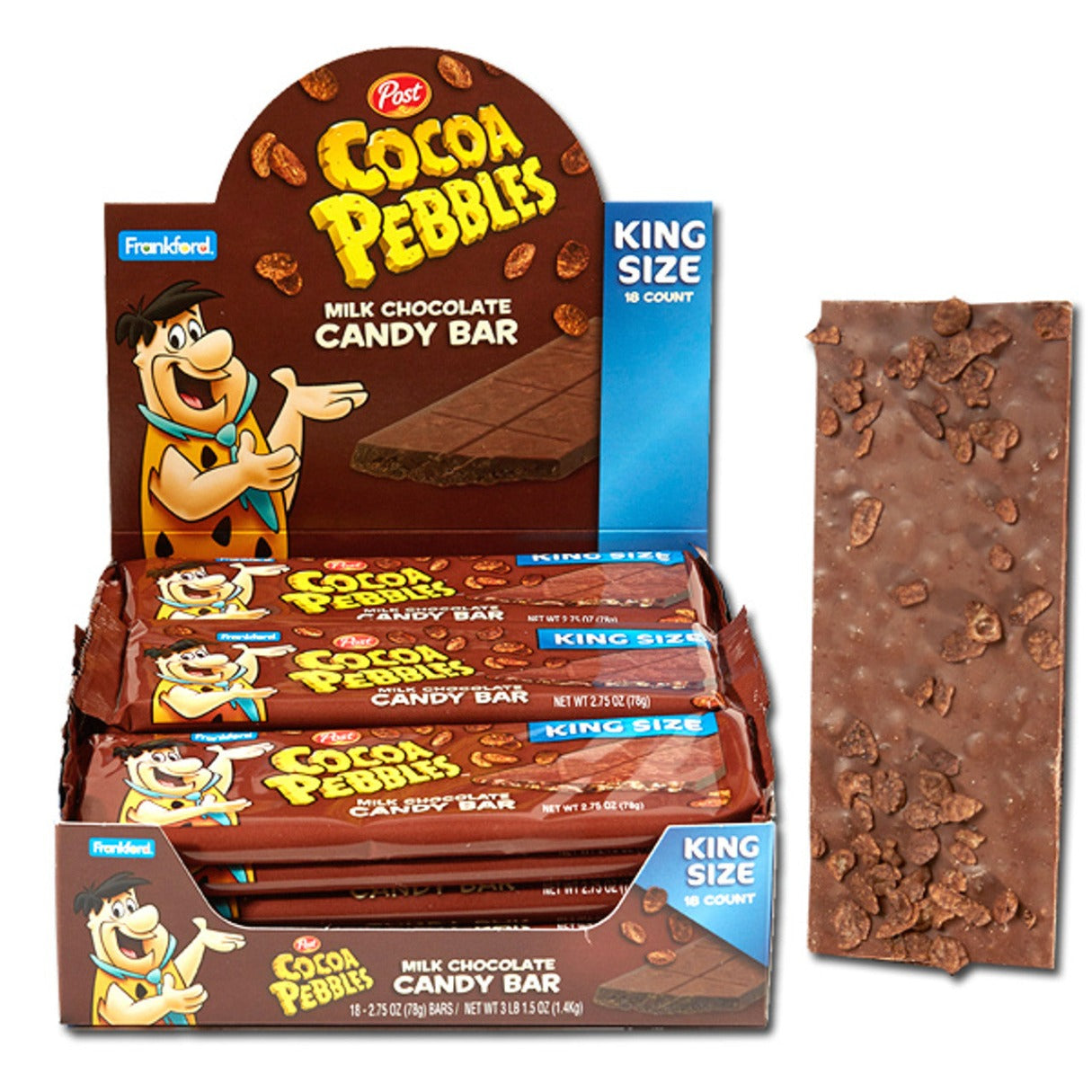 Frankford Cocoa Pebbles King Size Candy Bar 2.75oz - 18ct – I Got Your ...