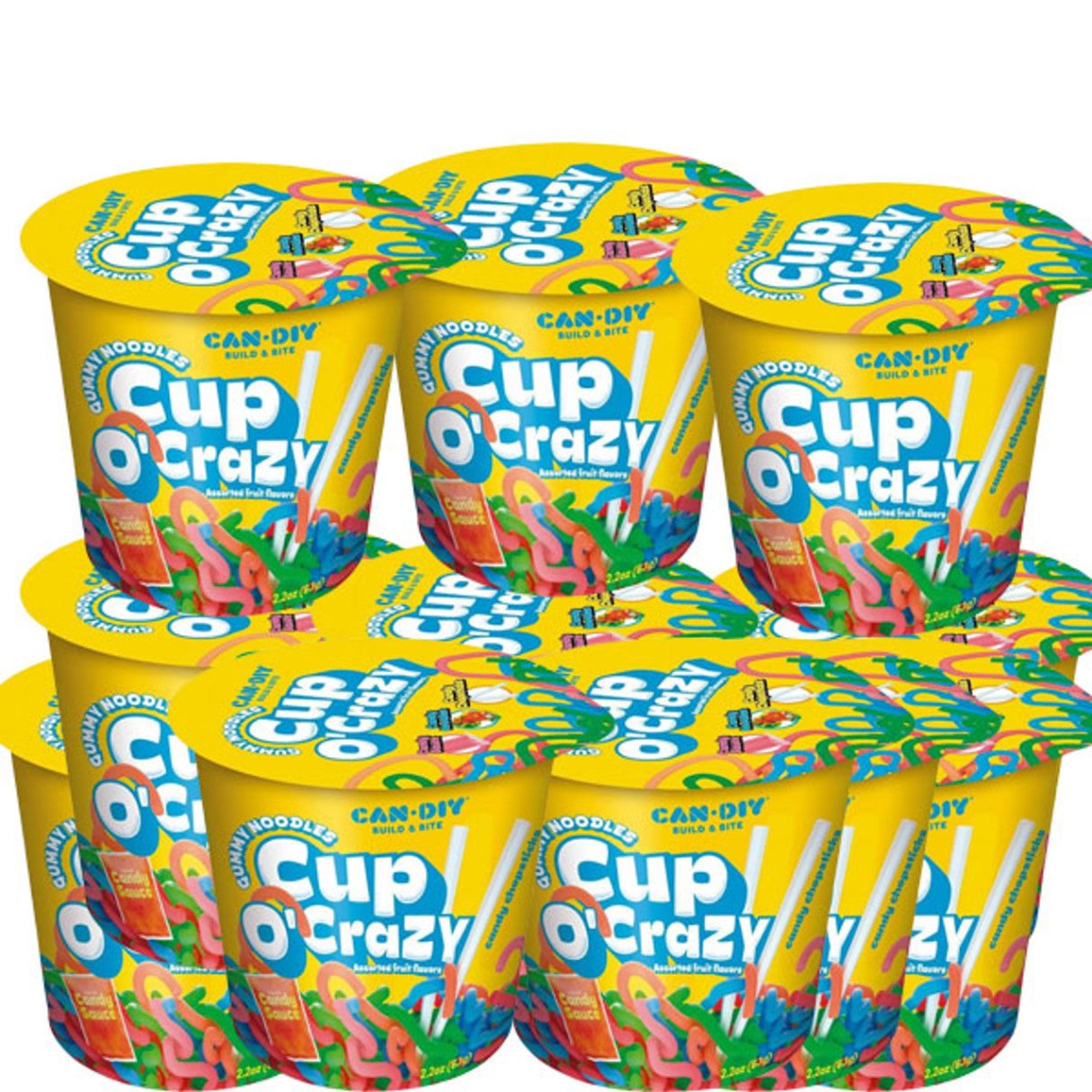 Can Diy Cup O Crazy Gummi Candy Noodles 2.2oz - 12ct – I Got Your Candy