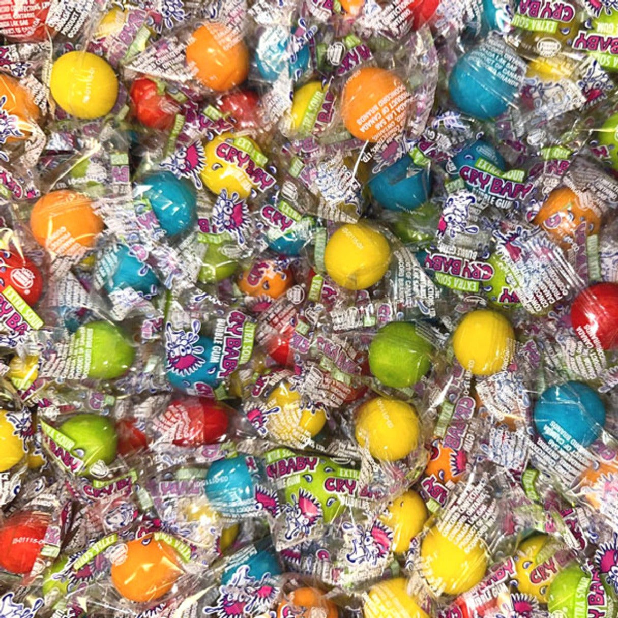 Cry Baby Extra Sour Bubble Gum Wrapped 9.9lb - 850ct – I Got Your Candy