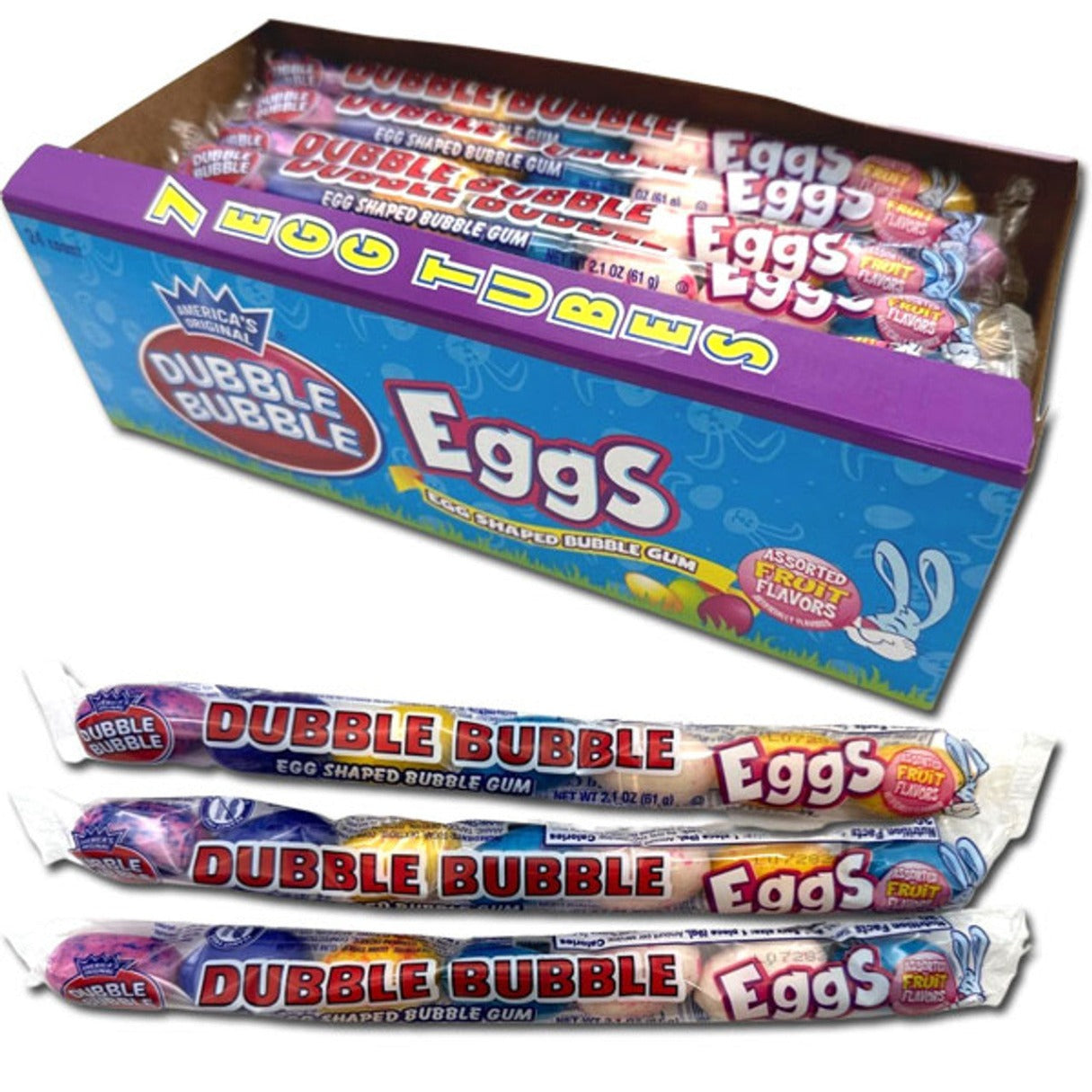 Dubble Bubble Easter Egg Gum 2.1oz - 24ct – I Got Your Candy