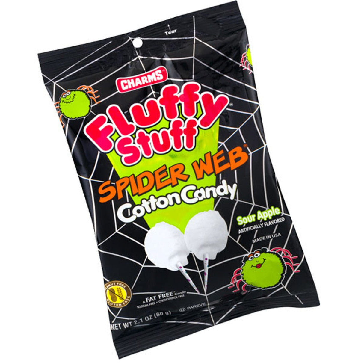 Fluffy Stuff Spider Web Cotton Candy 2.1oz - 12ct – I Got Your Candy
