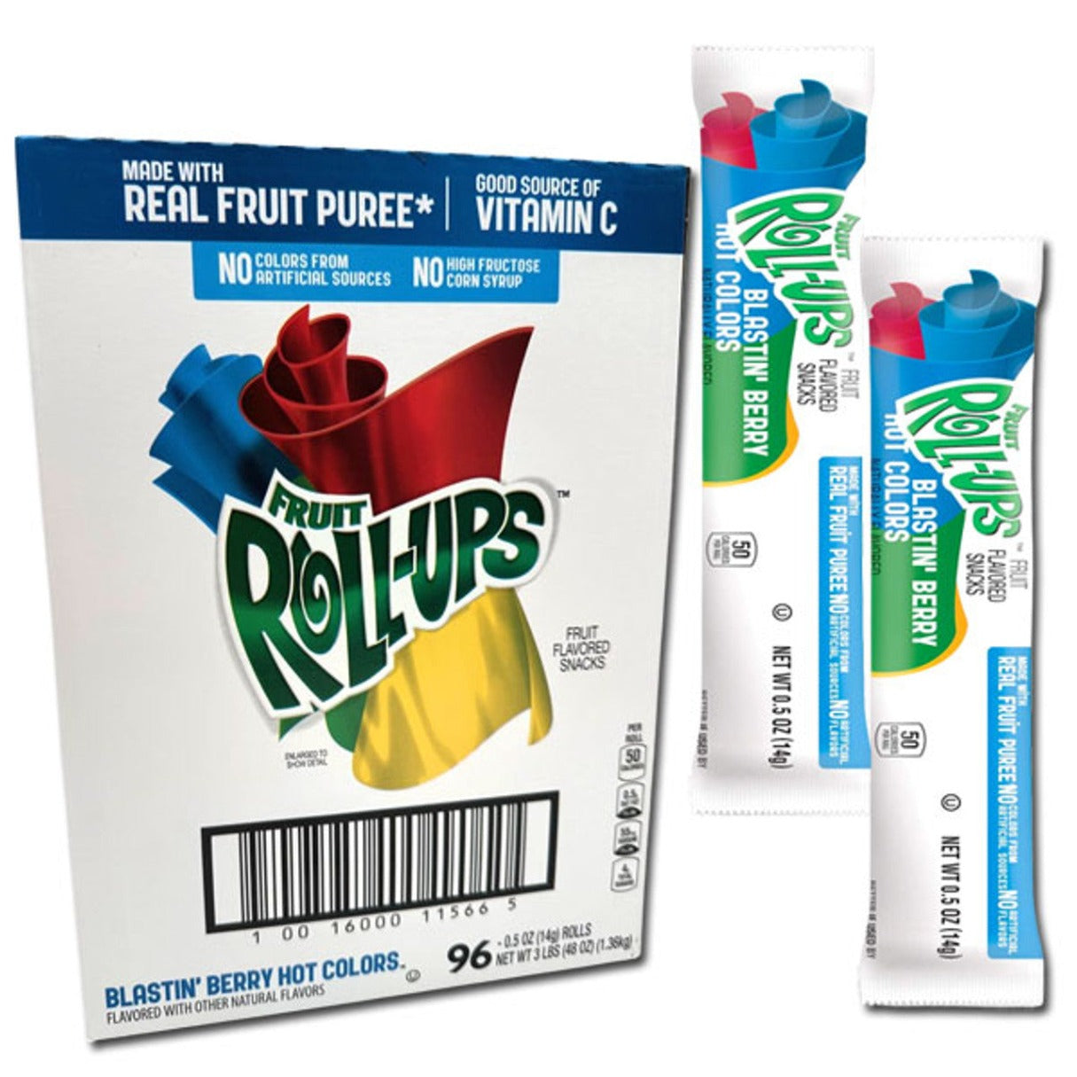 Fruit Roll-Ups Blastin' Berry 0.5oz - 96ct – I Got Your Candy
