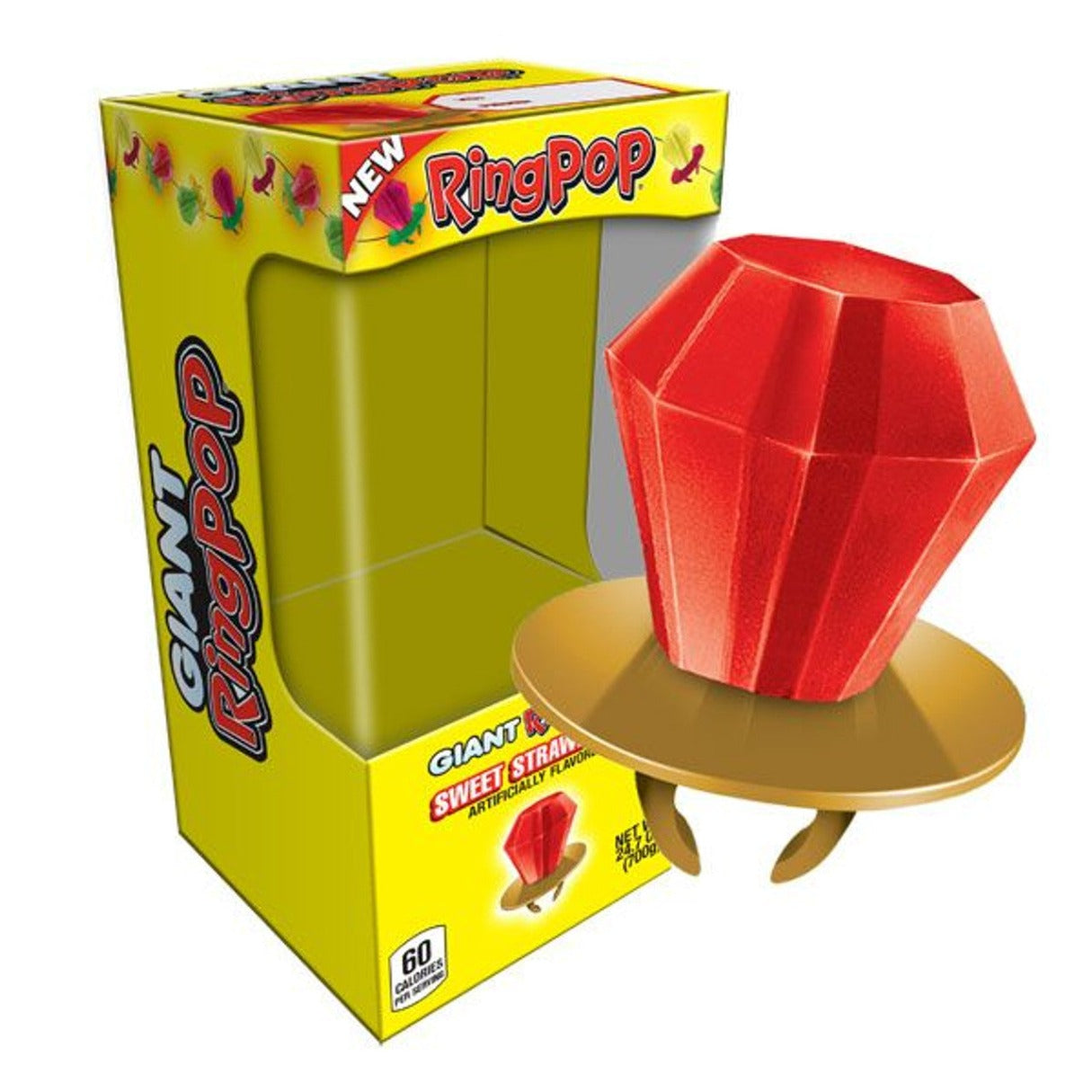 Bazooka Giant Ring Pop Strawberry 24oz - 6ct – I Got Your Candy
