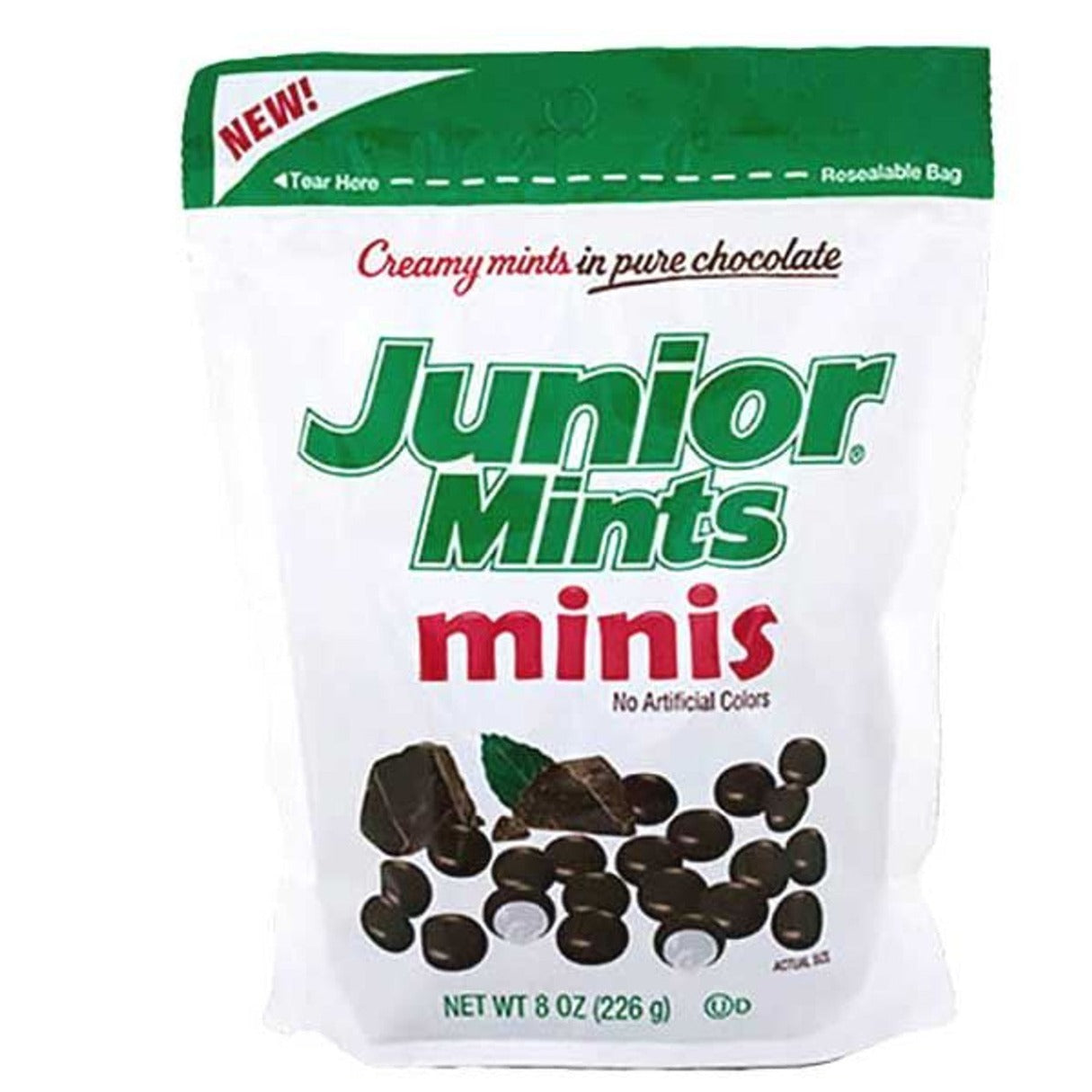 Junior Mints Mini's Stand Bag 8oz - 12ct – I Got Your Candy