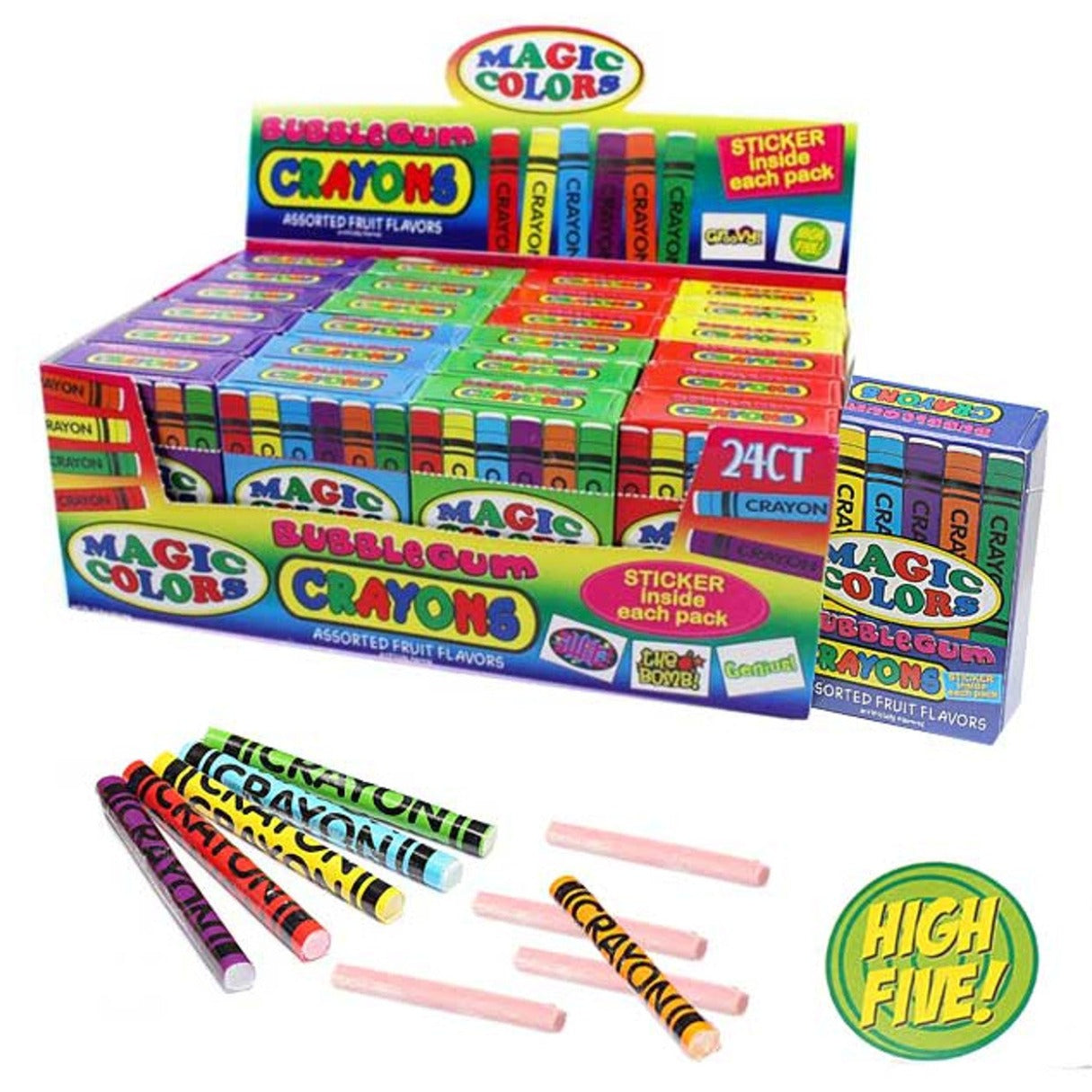 Magic Color Bubble Gum Crayons - 24ct – I Got Your Candy