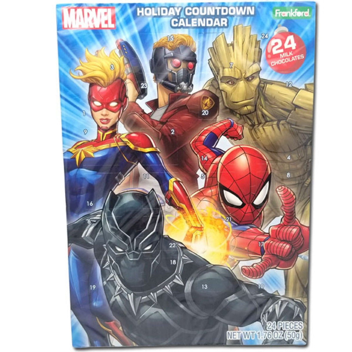 Frankford Marvel Chocolate Advent Calendar 1.76oz - 12ct – I Got Your Candy