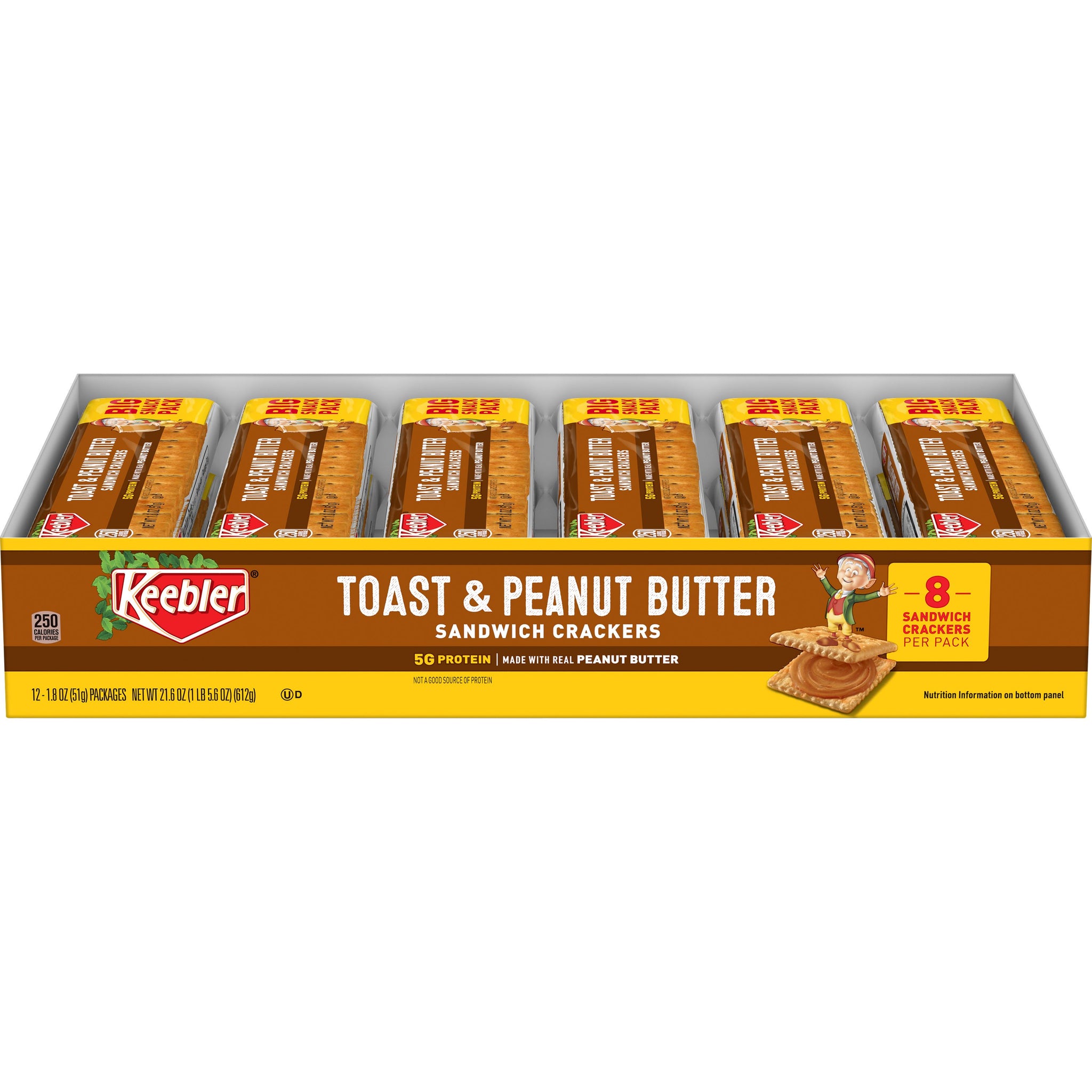 Keebler Toast & Peanut Butter Crackers 1.8oz - 12ct – I Got Your Candy