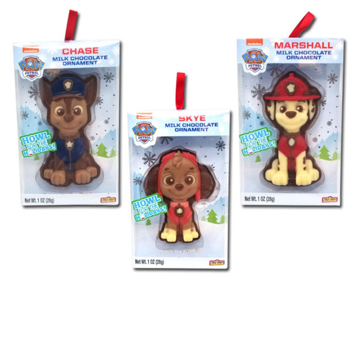 Paw Patrol Chocolate Ornaments 1oz - 12ct – I Got Your Candy