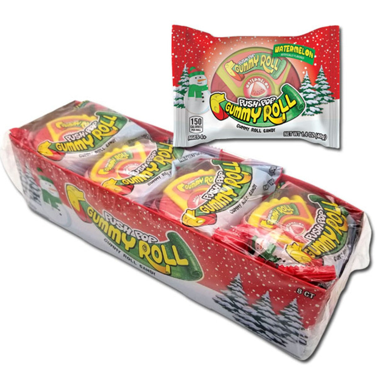 Push Pop Christmas Gummy Roll 1.4oz - 8ct – I Got Your Candy