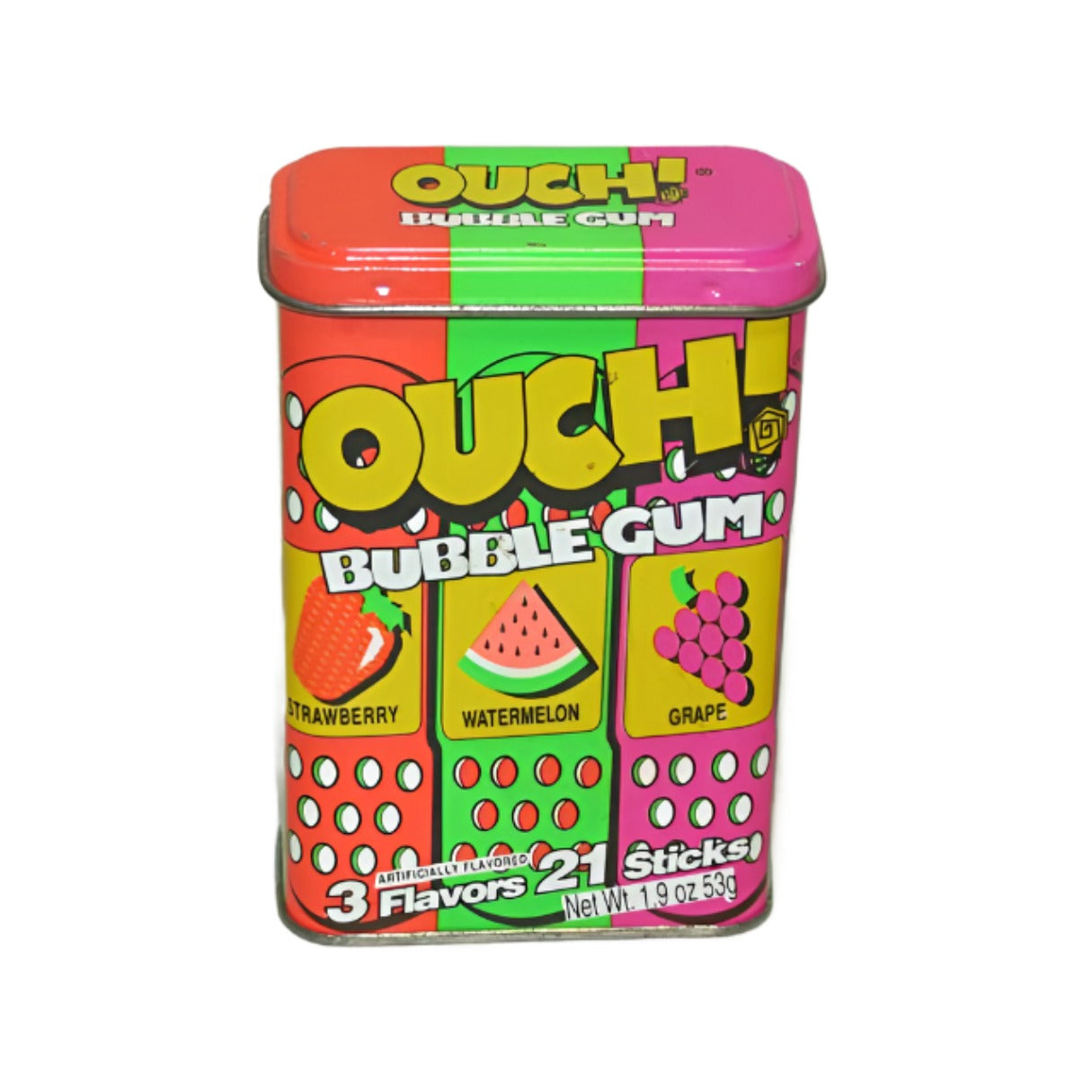 Iconic Candy Ouch Gum Tin 21pc - 72ct – I Got Your Candy
