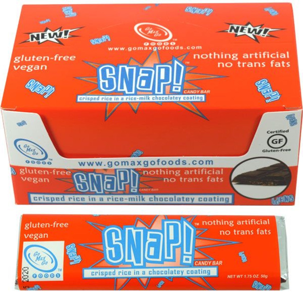 Snap Vegan Candy Bars 1.75oz - 12ct – I Got Your Candy