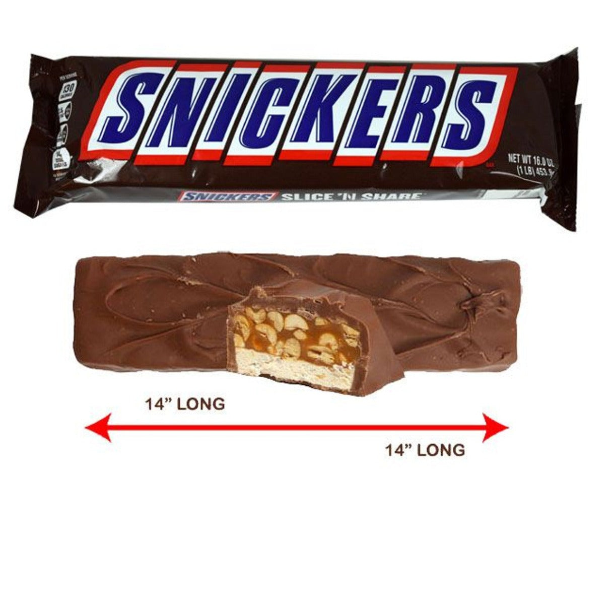 Snickers Slice & Share Giant bar - 1lb – I Got Your Candy