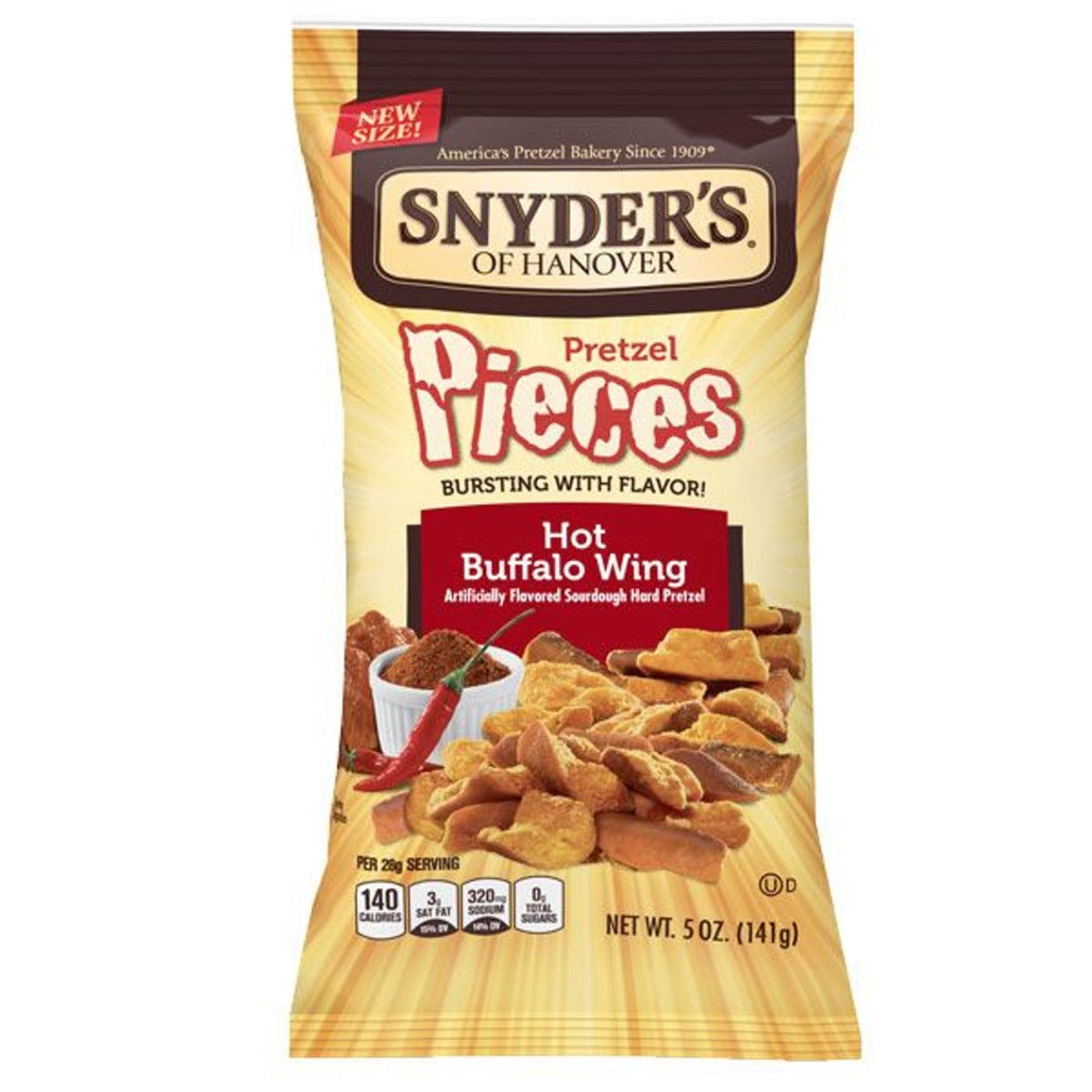 Snyder's Pretzel Pieces Buffalo Wing Bag 5oz - 8ct – I Got Your Candy