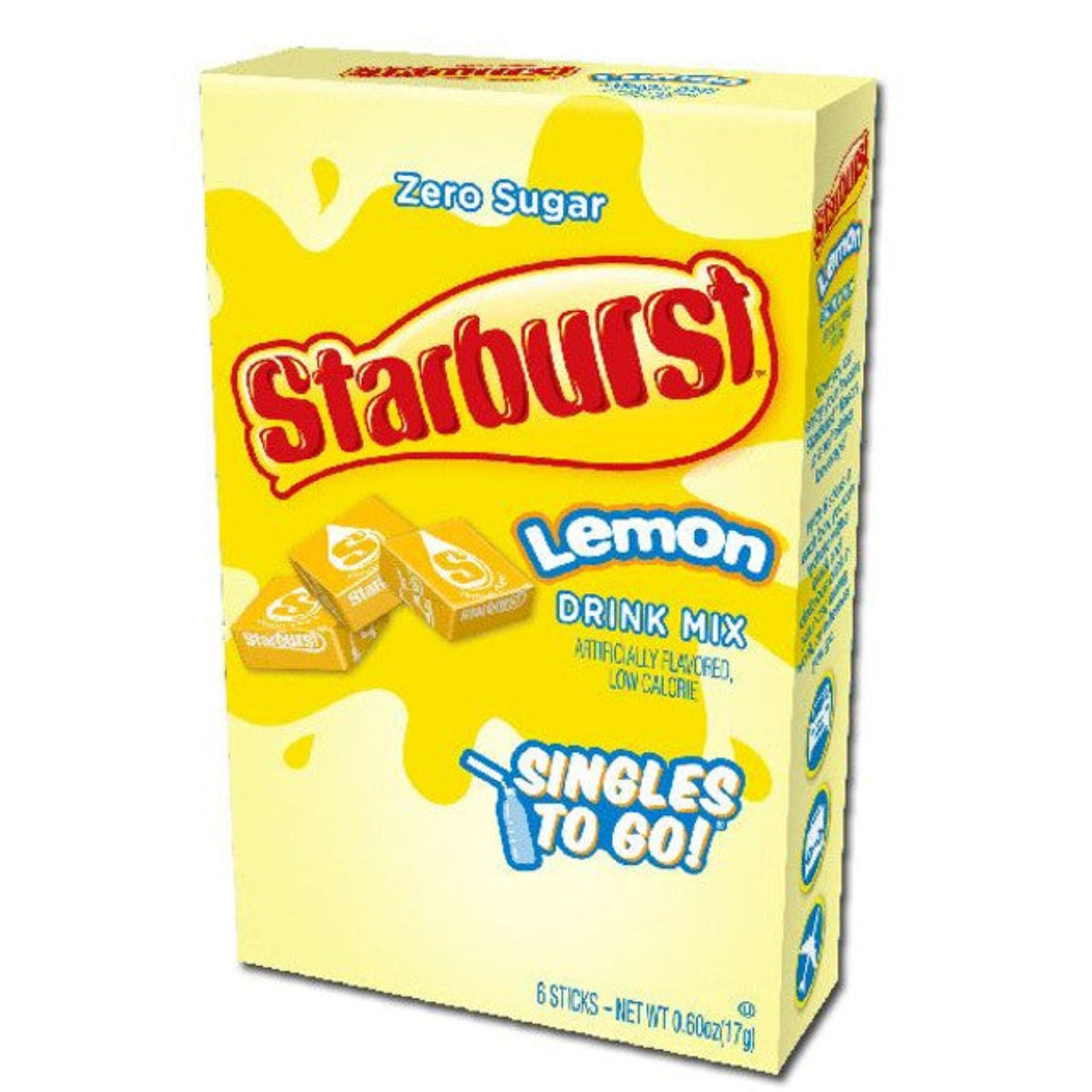 Starburst Singles To Go Zero Sugar Drink Mix, Lemon 0.60oz - 12ct – I ...