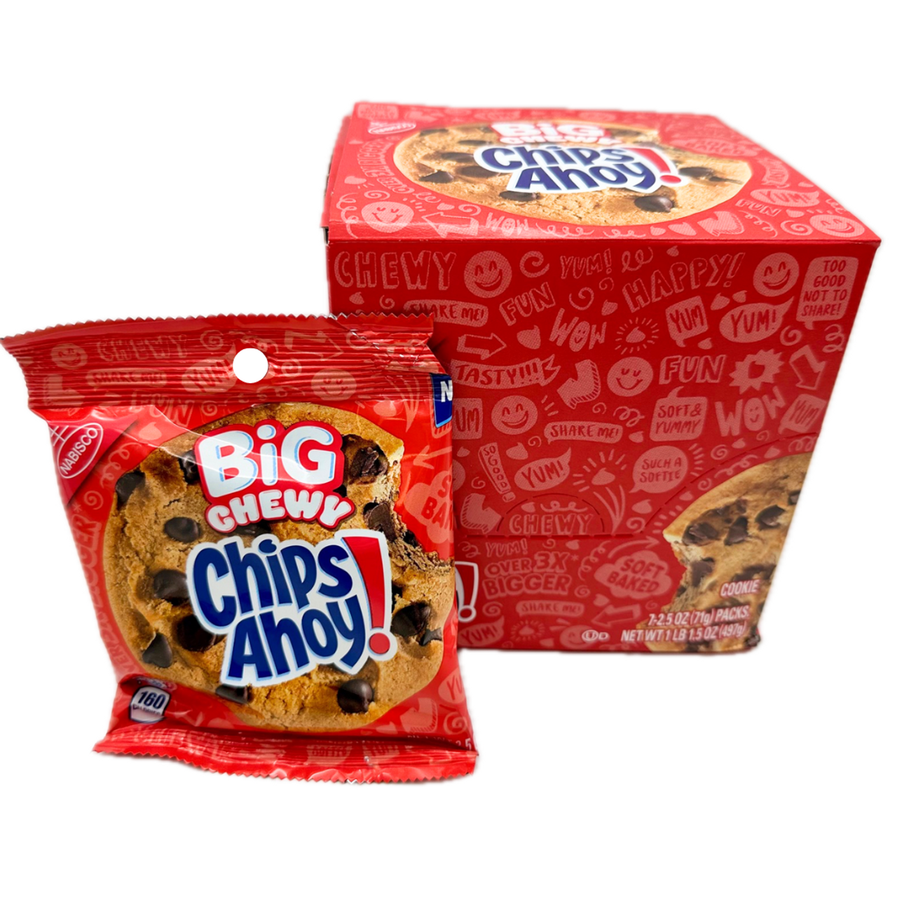 Chips Ahoy! Big Chewy Chocolate Chip Cookies 2.5oz - 7ct – I Got Your Candy