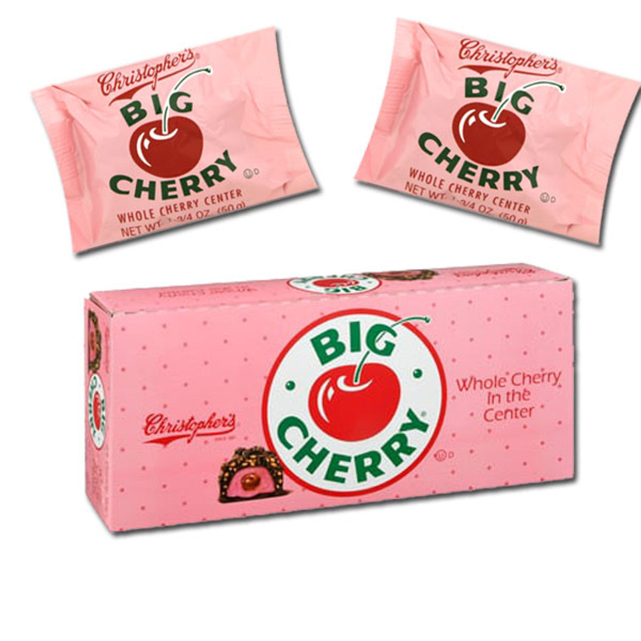 Christopher's Big Cherry Candy Bars 1.75oz - 24ct – I Got Your Candy